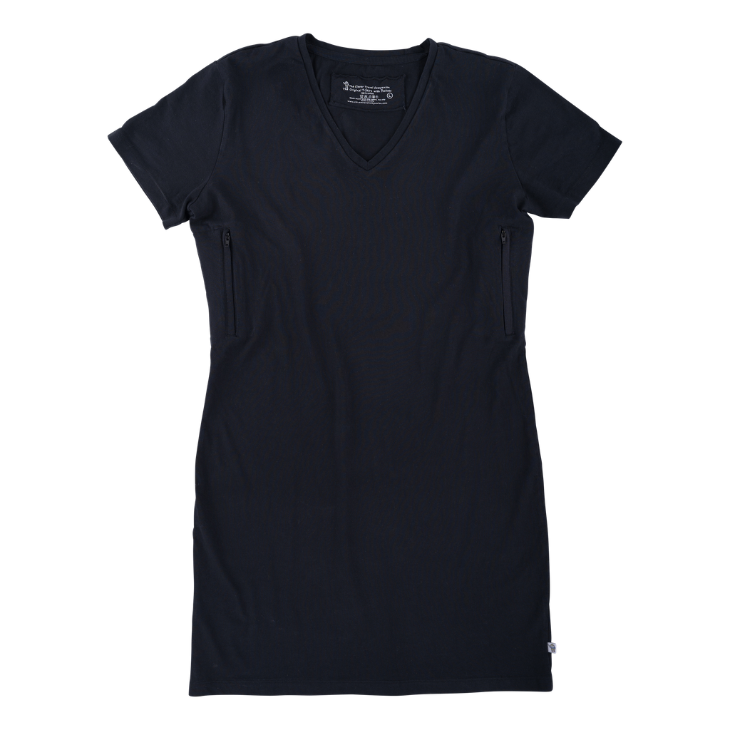 Women's Pickpocket Proof T-shirt Dress with Secret Zipper Pockets – The ...